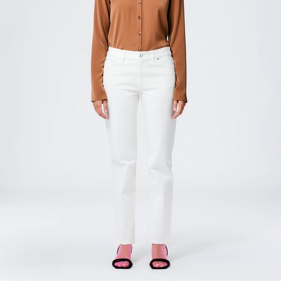 Tibi | Jeans | Tibi White Denim Elfie Jean | Poshmark
